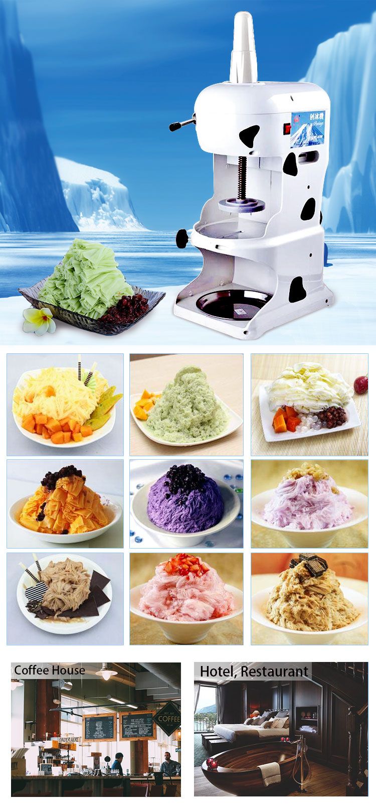 Buy Ice Cream Machine Ice Machine Milk Snow Ice Machine Flake Ice Maker ...