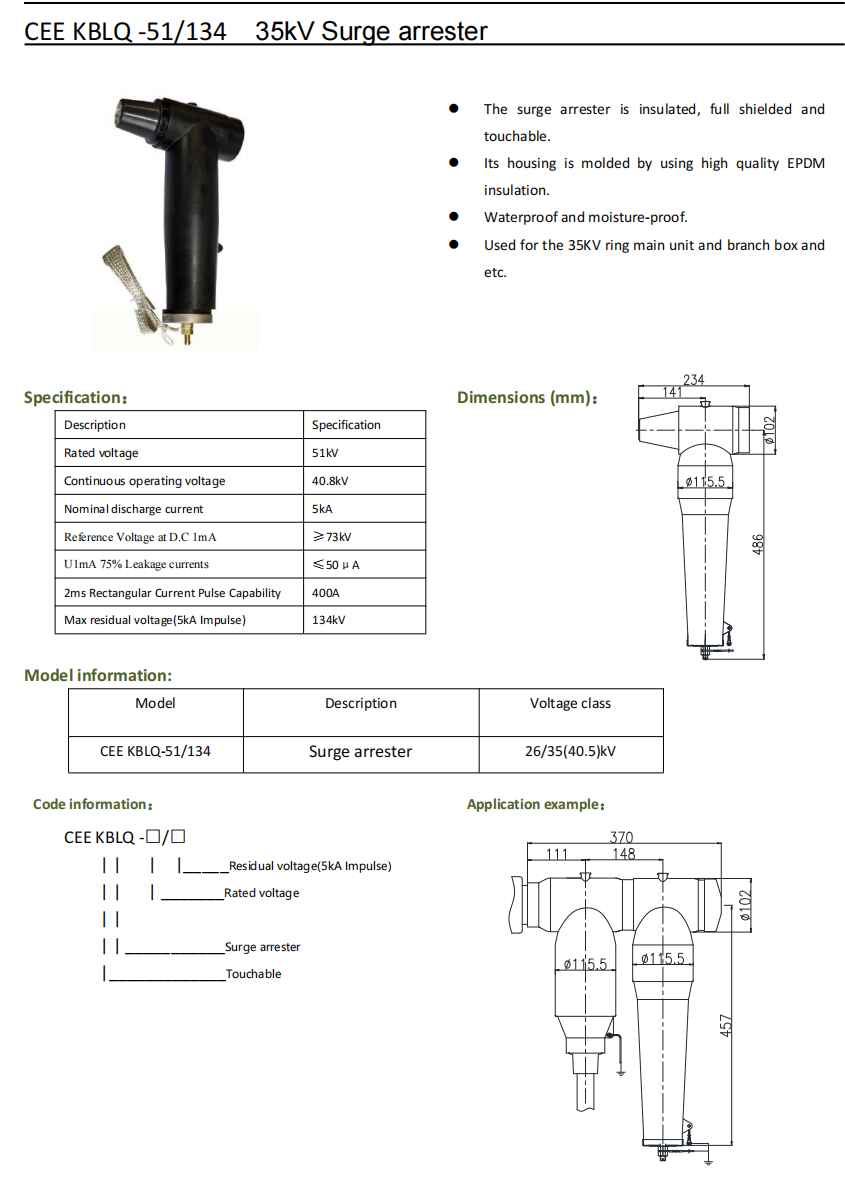 Buy 35kv Surge Arrester from CEEPOWER CO.,LTD, China | Tradewheel.com