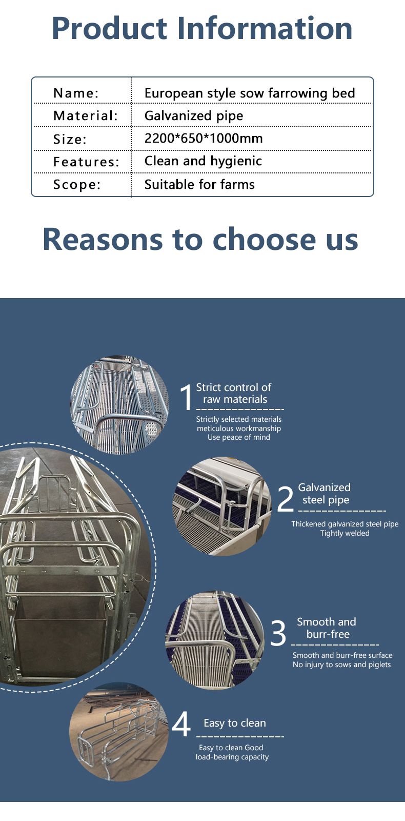 Buy Farm Tools And Equipment Sow Gestation Bed Galvanized Pig Farrowing ...