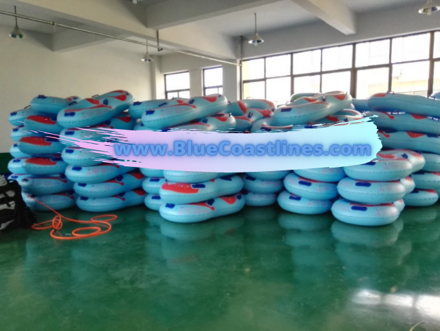 Buy Amusement Park Water Slide Tube Inflatable 3 Person Water River ...