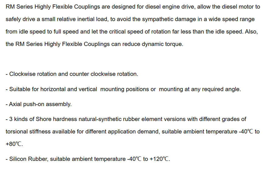 Buy Rm Series Highly Flexible Coupling from Shanghai RUVJAX Power ...