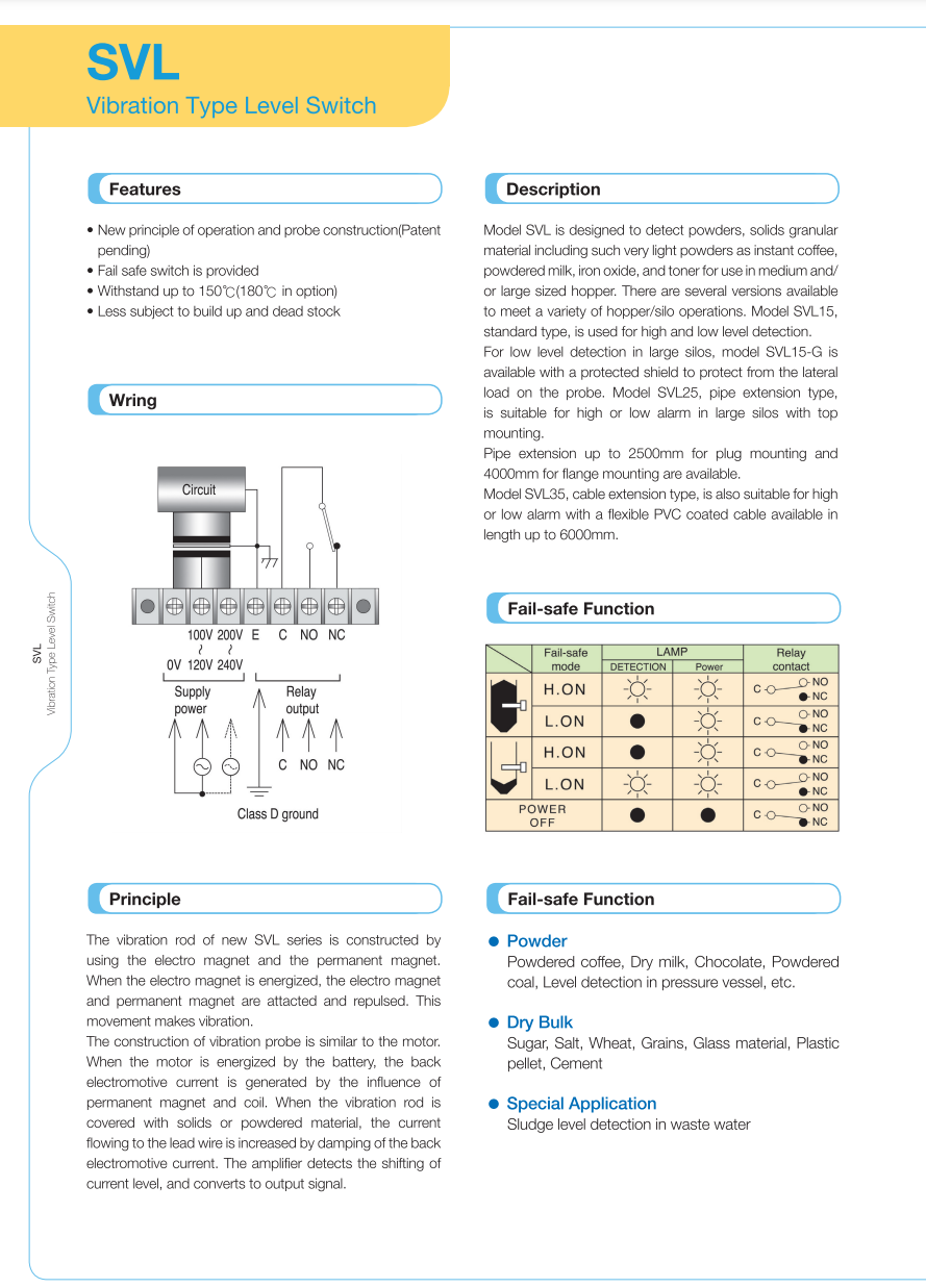 Buy Vibration Type Level Switch: Svl from Seojin Instech Co.,Ltd, South ...