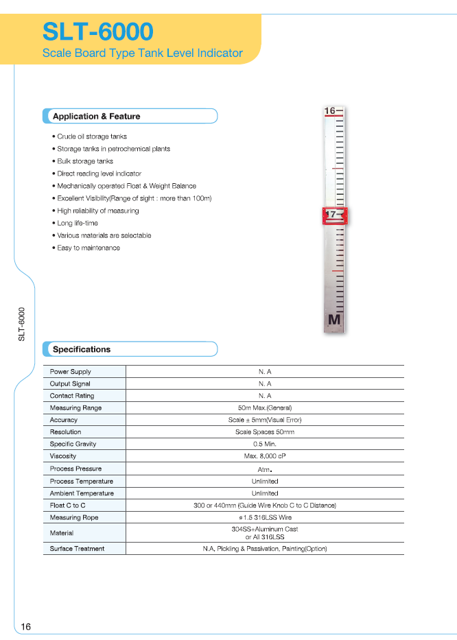 Buy Scale Board Type Tank Level Indicator: Slt-6000 from Seojin Instech ...