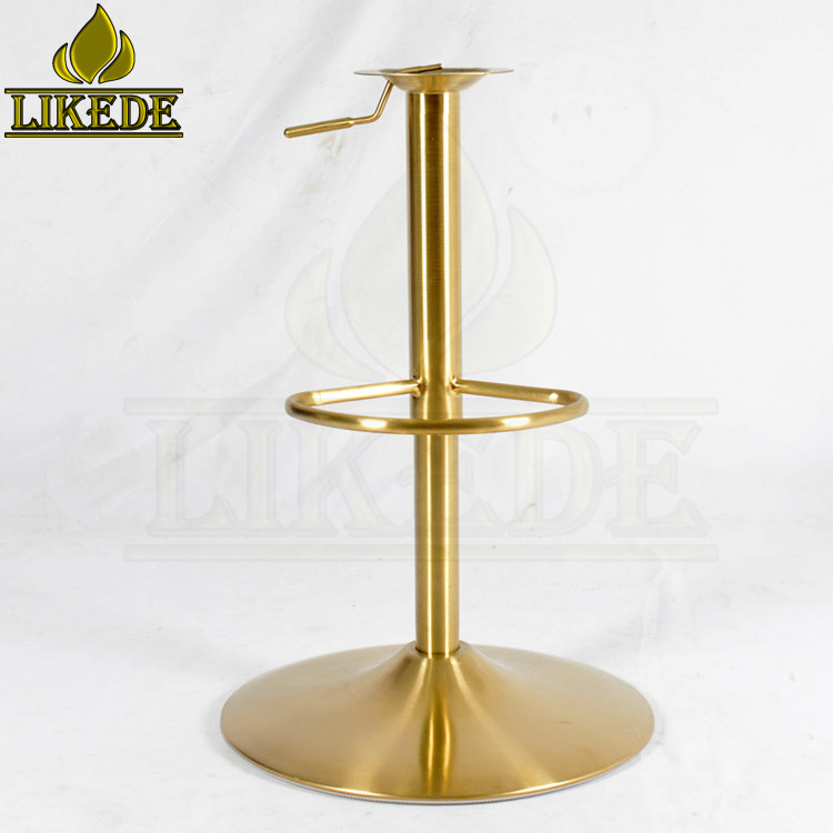 Buy Gold Metal 304# Stainless Steel Trumpet Circle Round Bar Stool Base ...
