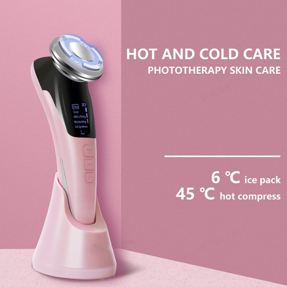 Buy Ems Hot Cold Red Blue Light Therapy Lift Up Tighten Facial Beauty ...
