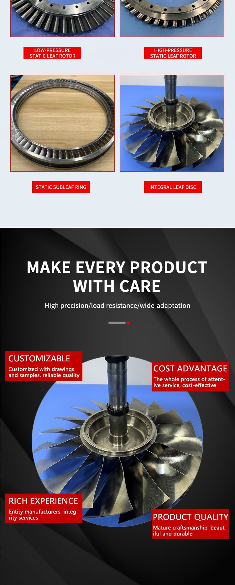 Buy Leaf Disc Parts, Machining Range Aircraft, Spacecraft, Compressors ...