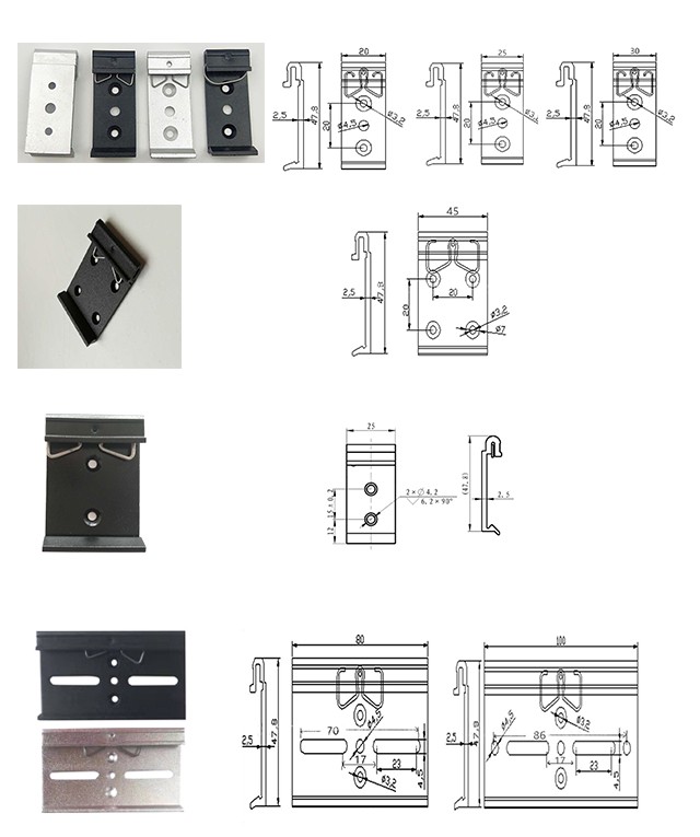 Buy 35mm Din Rail Fasten Clip Clamp Mounting Adapter For Din Rail from ...