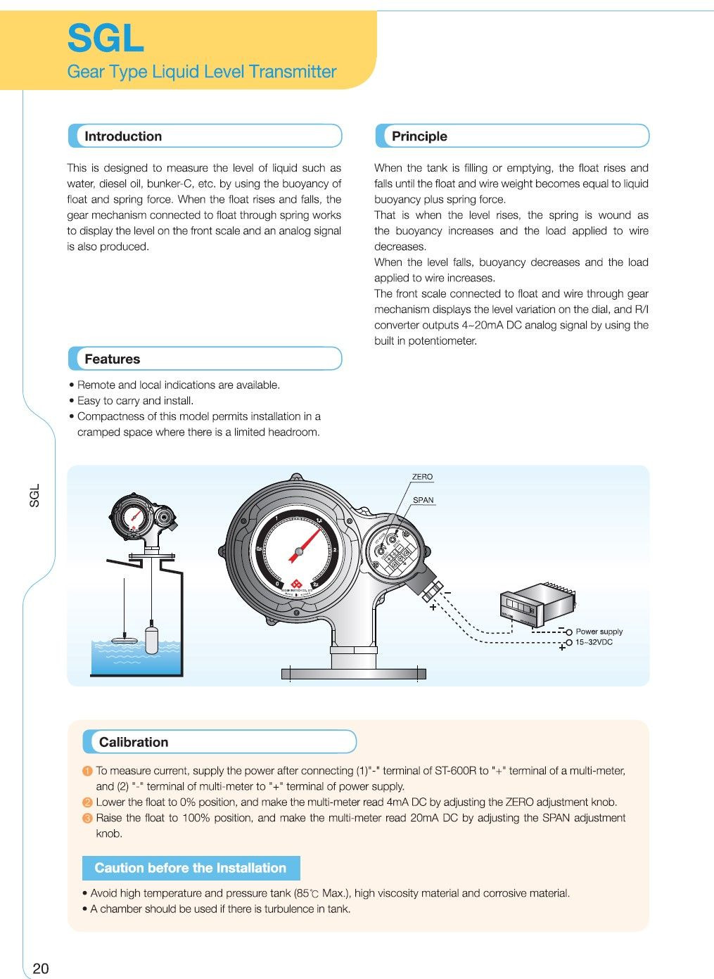 Buy Level Transmitter (gear Type Liquid) Model: Sgl from Seojin Instech ...