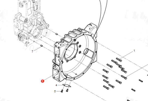 Buy 612600013608 Bell Housing Weichai Wd615 Wd12 Wp10 Wp12 Engine ...