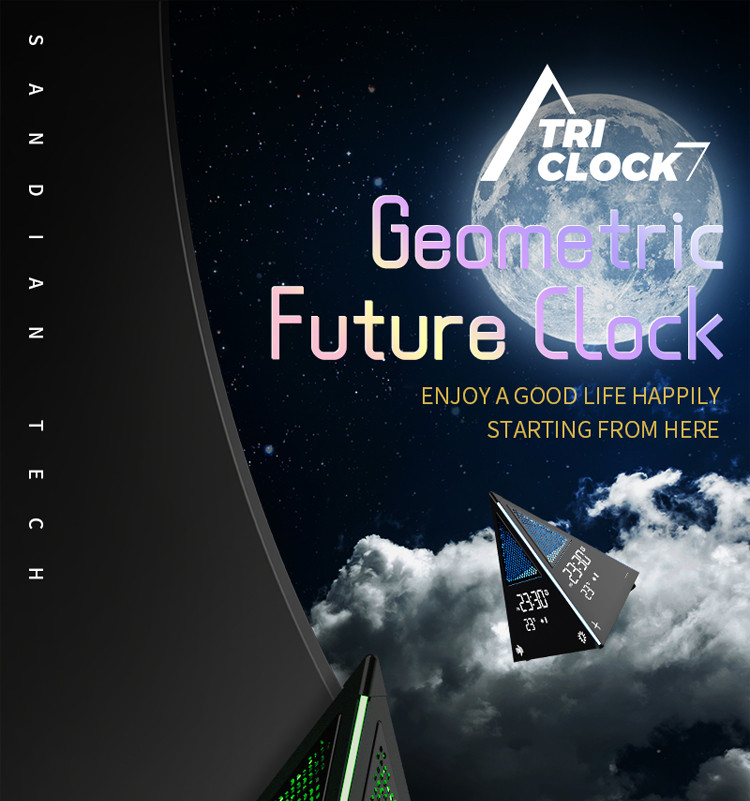 Buy Tri-clock With Bluetooth Speaker And Led Rgb Light from SanDian ...