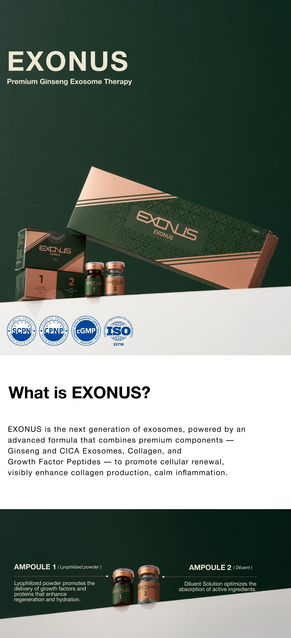 Buy Exonus Exosome Pdrn Skin Booster Cica from HJ Corporations Co.,Ltd ...