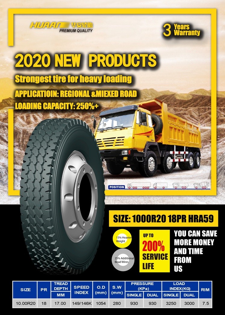 Buy Huaan Tire 1000r20 Hra59 from Jiangsu Huaan Rubber Technology Co ...