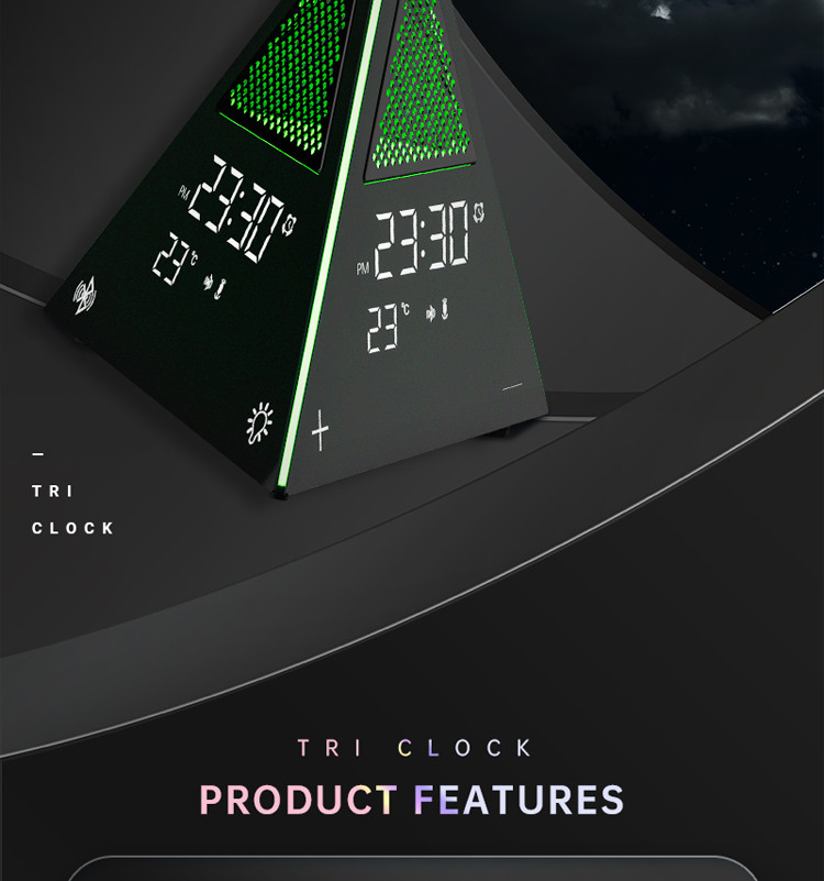 Buy Tri-clock With Bluetooth Speaker And Led Rgb Light from SanDian ...