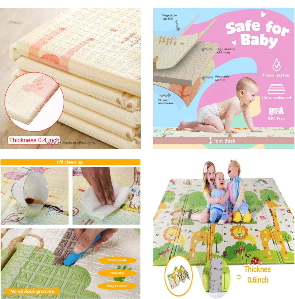 Buy Custom Design Soft Foam Foldable Floor Play Mat Kids Baby Children ...