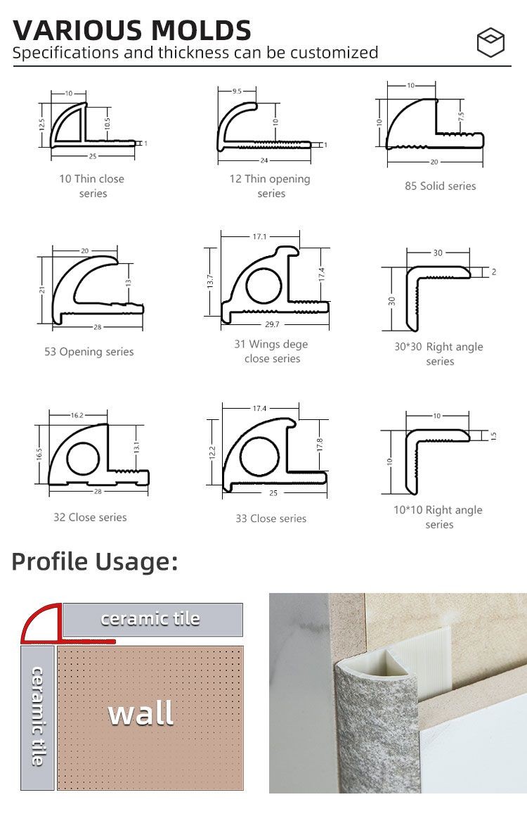 Buy Pvc Tile Trim-semicircle from Foshan Rongyi Tile Trim Building ...