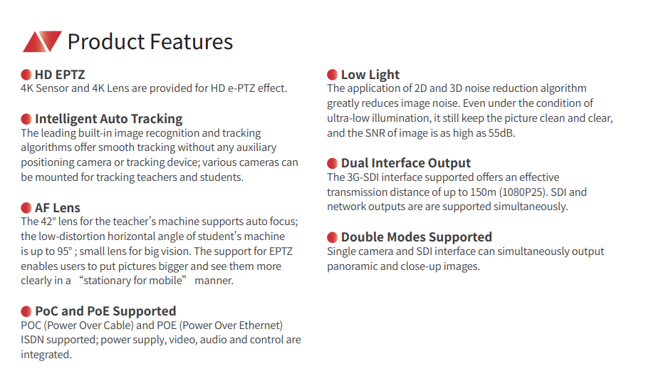 Buy 4k Classroom Auto Tracking Camera- Jx1801 from Shenzhen Weihuaxin ...