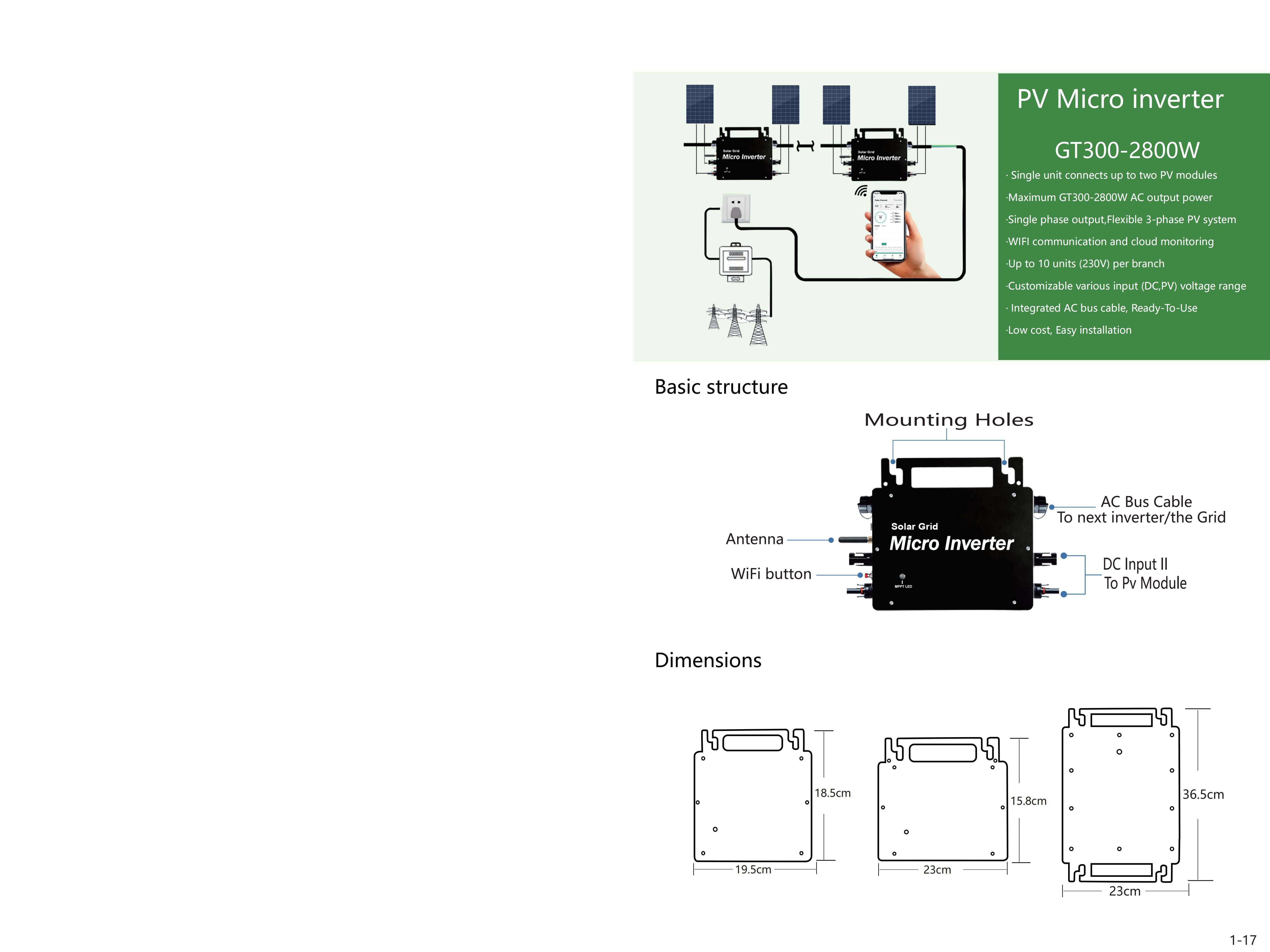Buy Solar Grid Connected Micro Inverter 600w 700w 800w Balcony System ...