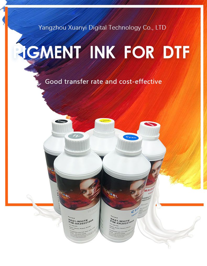 Buy 1000ml Dtf Digital Textile Printing Pigment Ink For Epson Printhead ...