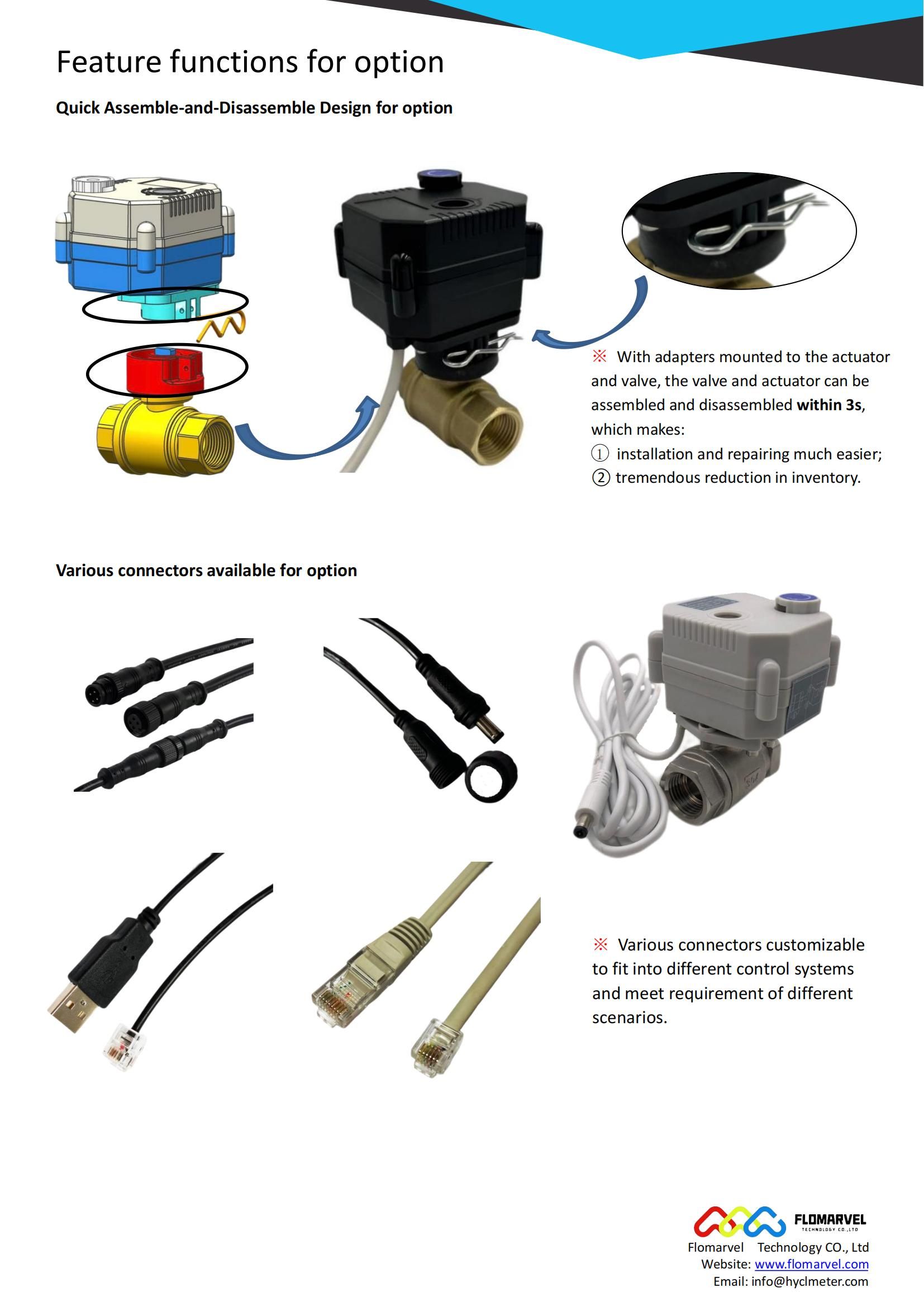 Buy Stainless Steel Brass Motorized Flow Control Valve 12v Electric ...