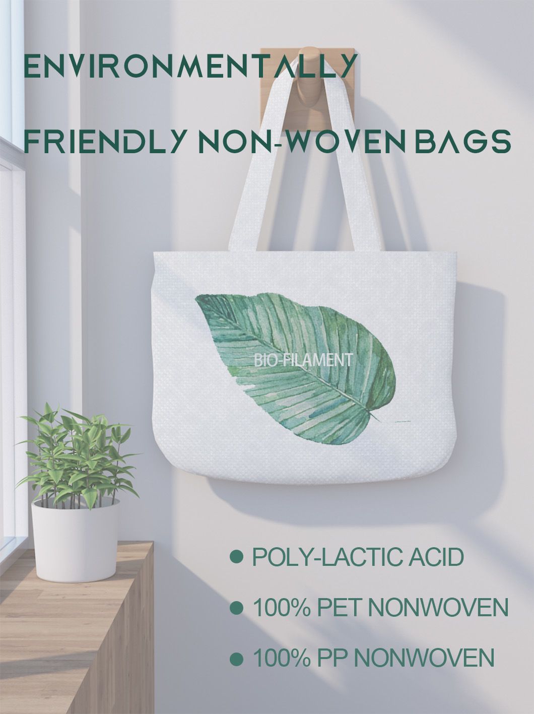 Buy Biodegradable Poly-lactic Acid Non Woven Bag Composatble Bag from ...