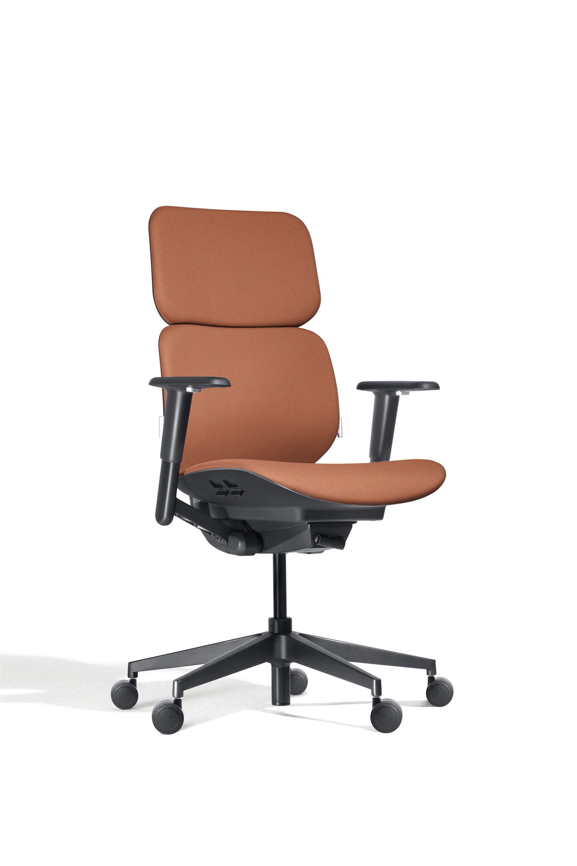 Buy Mid Back Ergonomic Chair Adjustable Armrests Headrest Backrest Three-position Lock Office ...