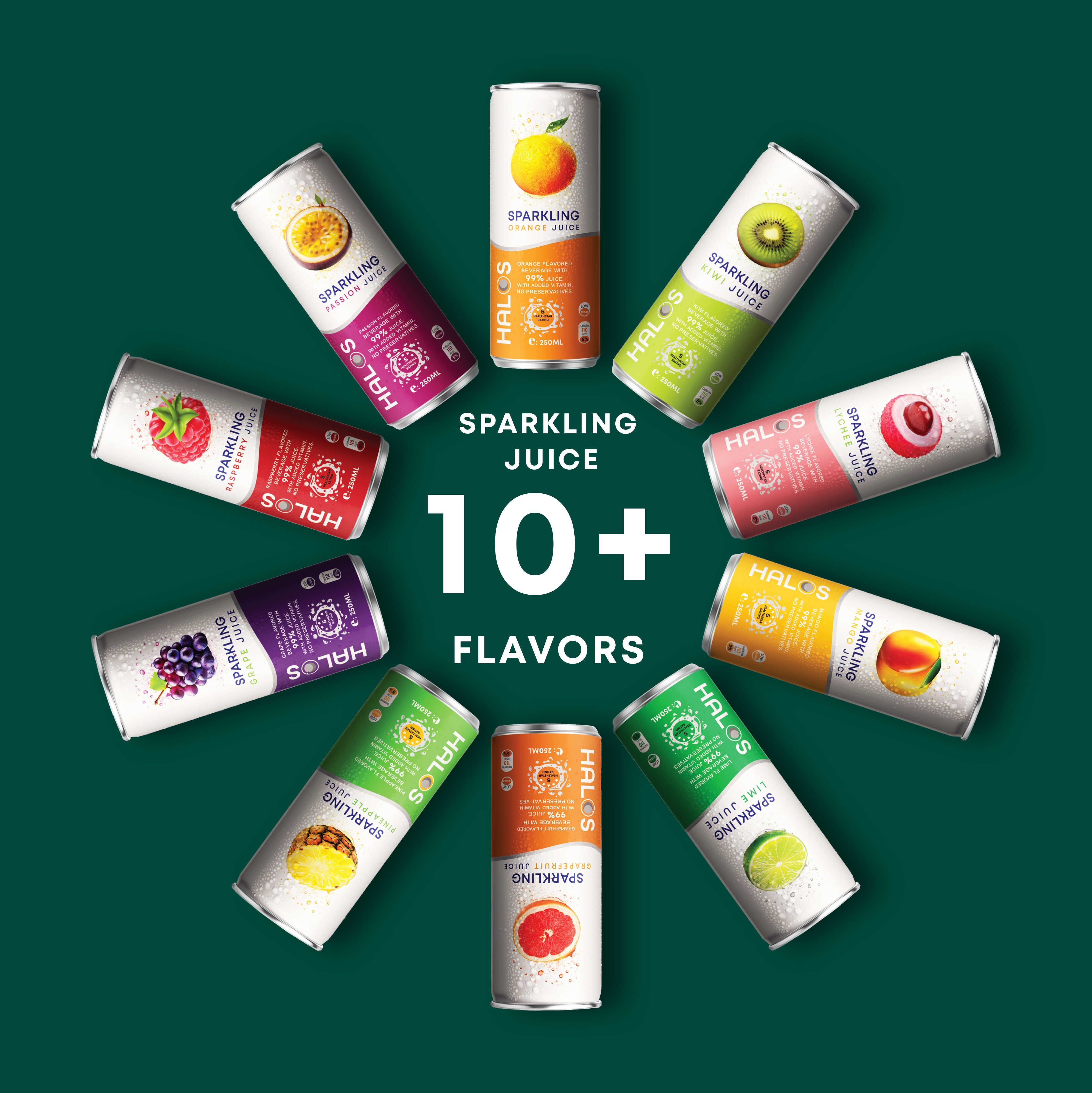 Buy Halos/oem Sparkling Fruit Juice Drink Orange Flavor In 330ml Can ...