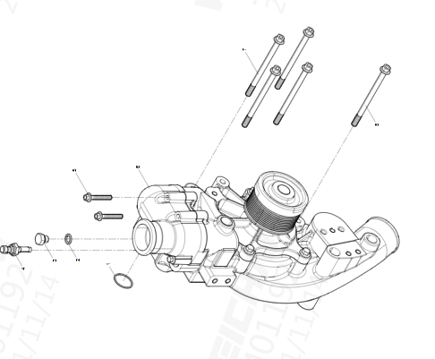 Buy 1000693783 Water Pump Weichai Wp12 Wp13 Engine Cooling System ...