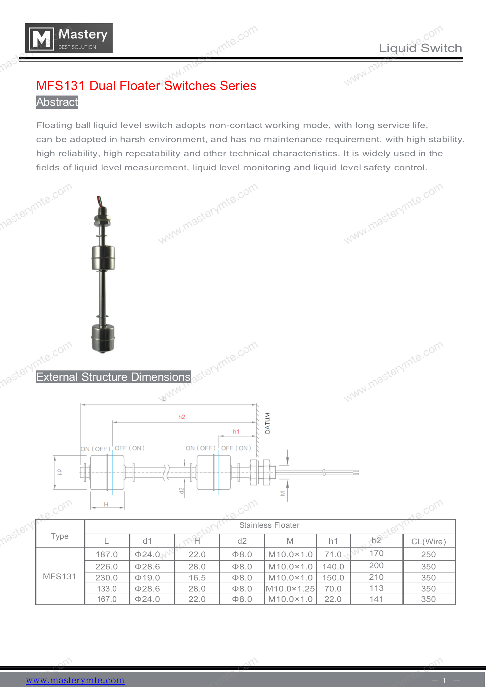 Buy Magnetic Floater Float Switch Sensor Automatic Water Tank Liquid ...