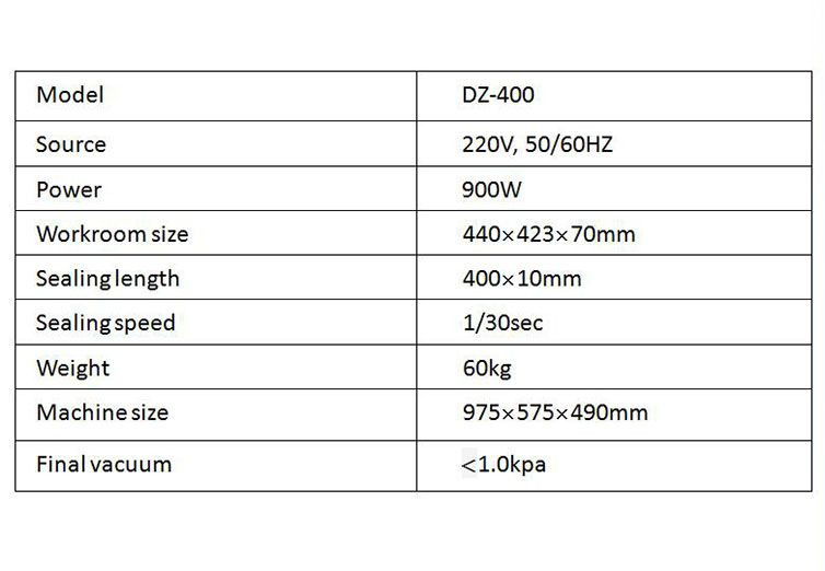 Buy Dz-400 Automatic Table Top Economy Food Hamber Vacuum Sealer ... Buy Dz-400 Automatic Table Top Economy Food Hamber Vacuum Sealer ...