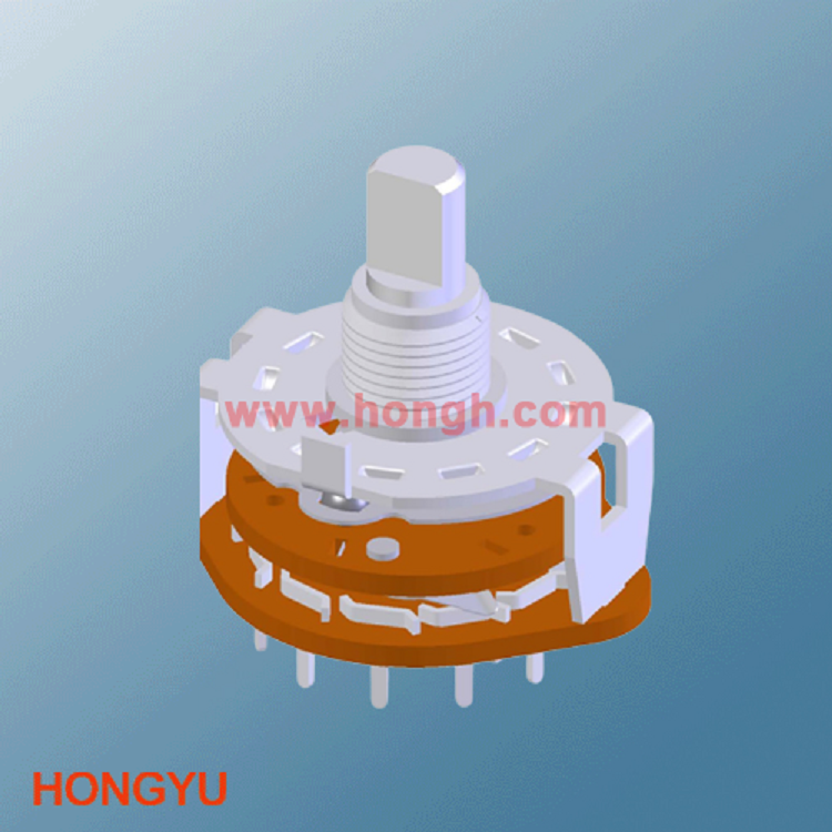 Buy Rotary Switches 2 Pole 8 Position Push Pull Switch from HongYu High ...