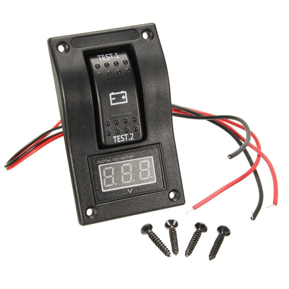 Buy 5-30v Digital Voltmeter Battery Test Panel Rocker Switch Dpdt/on ...