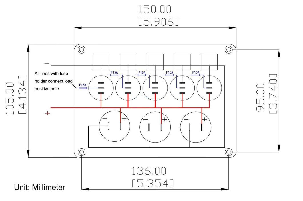 Buy 5 Gang On-off Toggle Switch Multi-functions Panel from Dongguan ...