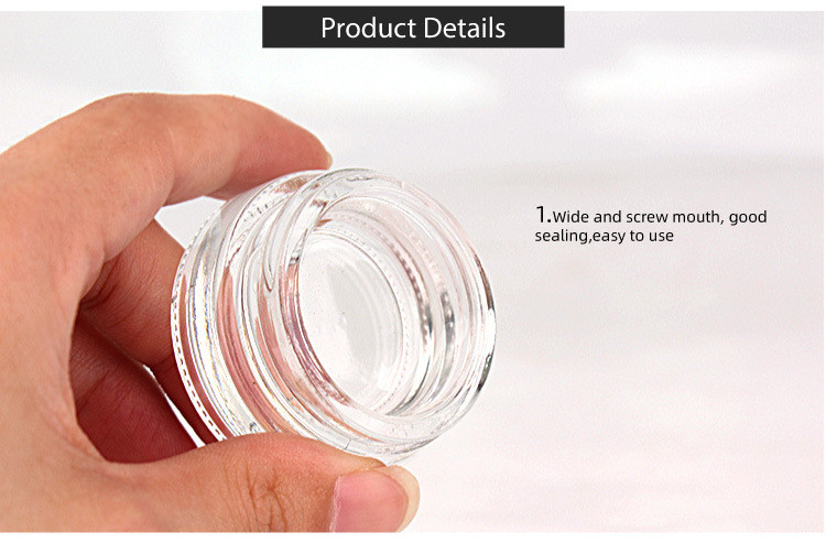 Buy 5g Cosmetic Cream Jar Glass Eye Cream Jar With Lid from Xuzhou ...