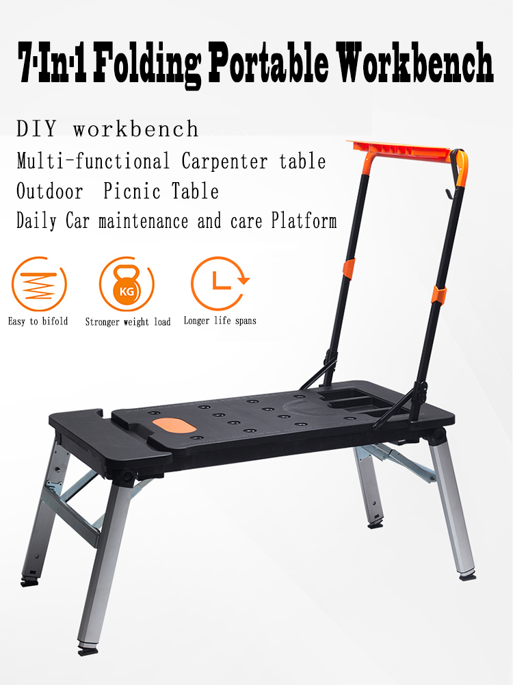 Buy 7-in-1 Folding Portable Workbench Multi-functional Work Table And ...
