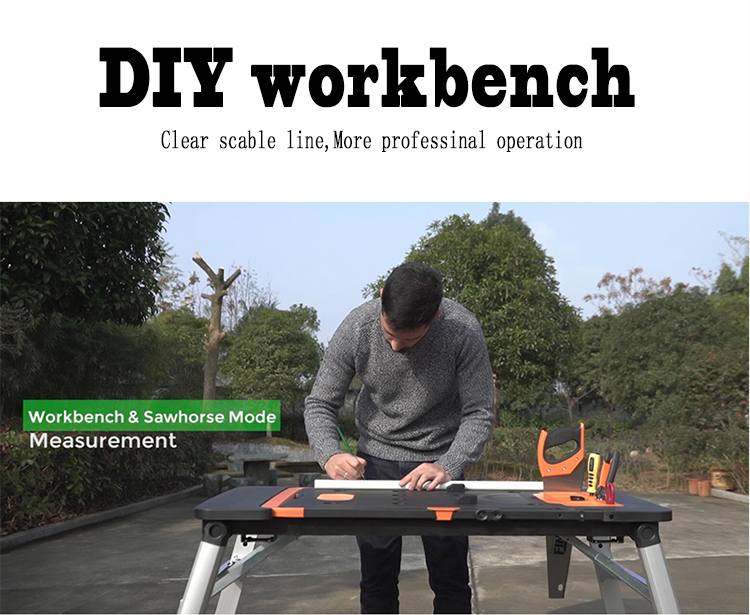 Buy 7-in-1 Folding Portable Workbench Multi-functional Work Table And ...