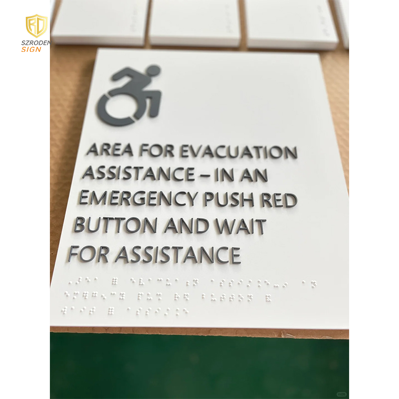 Buy Ada Accessible Restroom Sign 6x8 Acrylic Braille Washroom Sign With ...