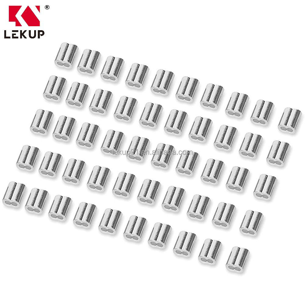 Buy Aluminum Crimping Double Barrel Set Ferrule Loop Sleeve Double ...