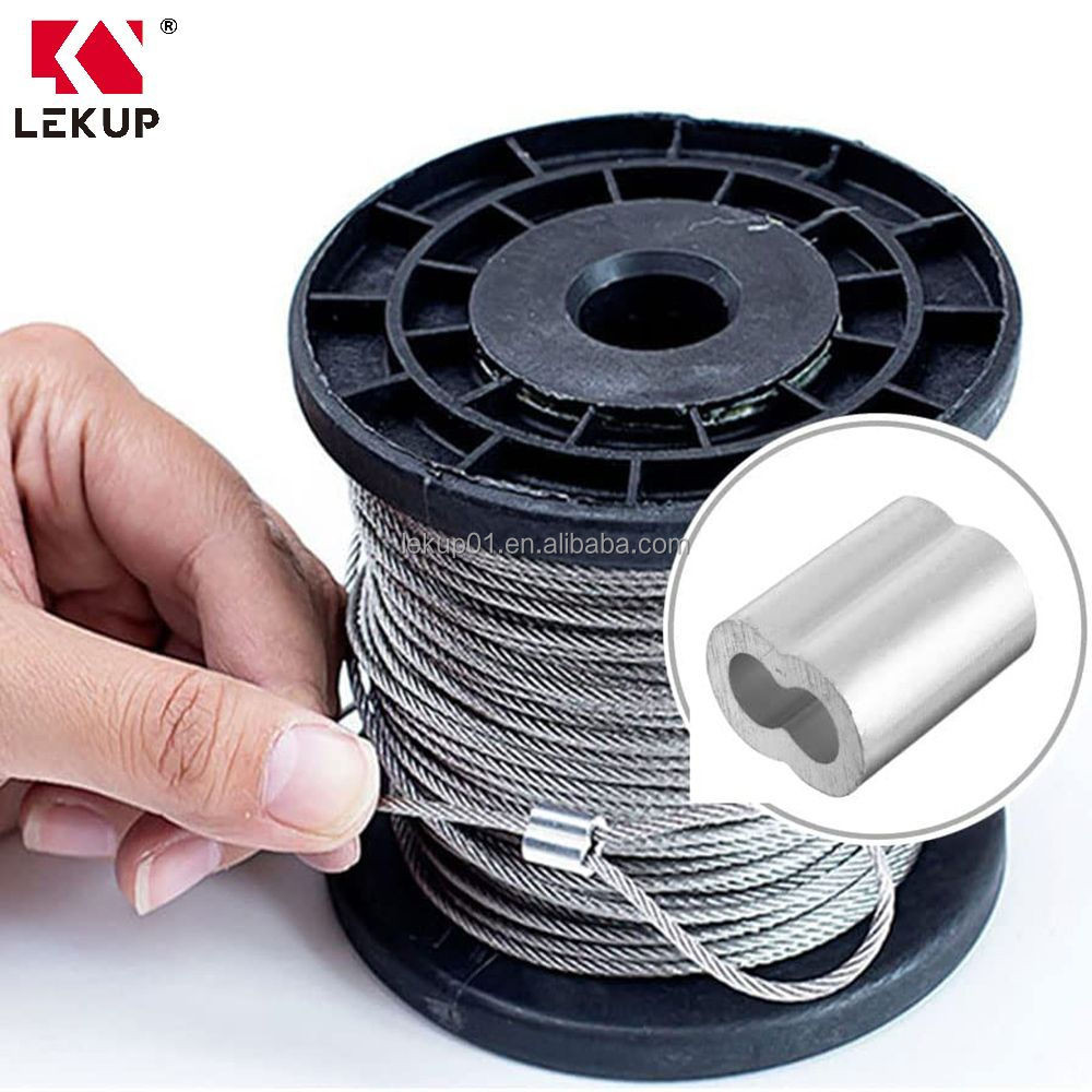 Buy Aluminum Crimping Double Barrel Set Ferrule Loop Sleeve Double ...