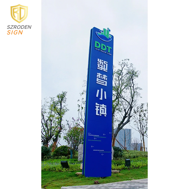 Buy Aluminum Curved Outdoor Free Standing Signage Led Lighting ...