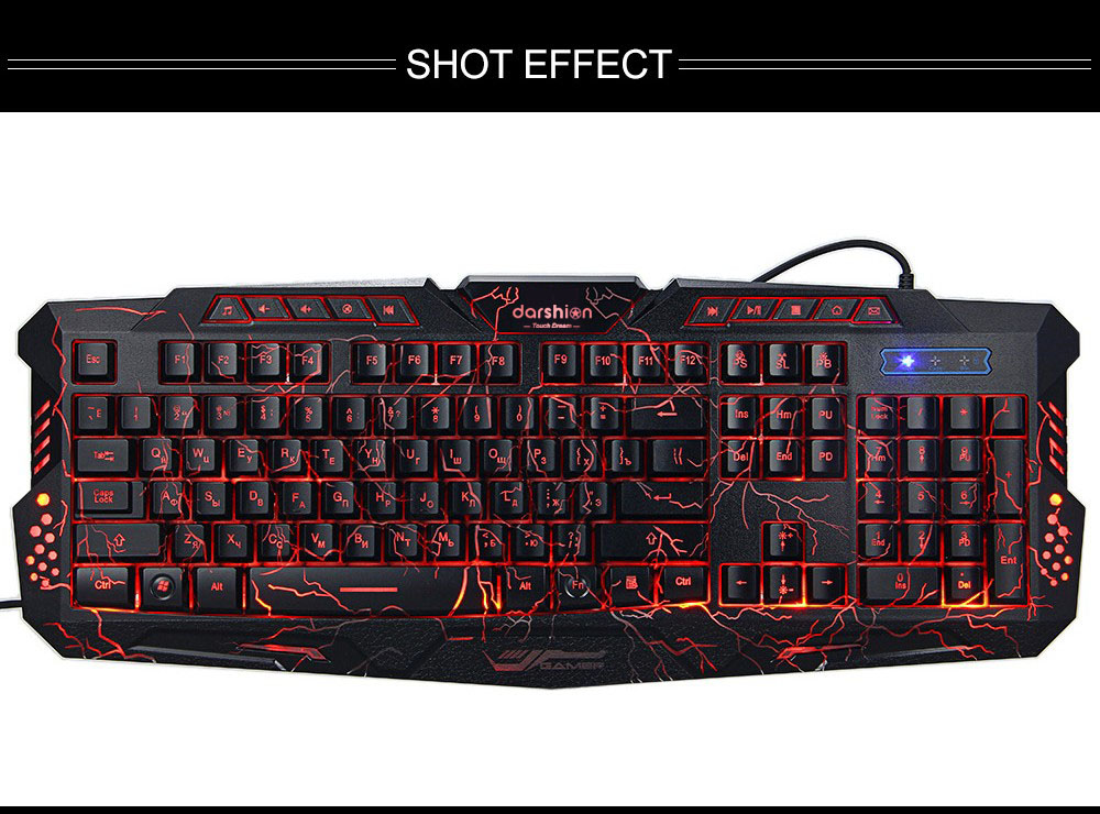 Buy Backlight Keyboard Led Russian/english Layout Usb Wired Colorful ...