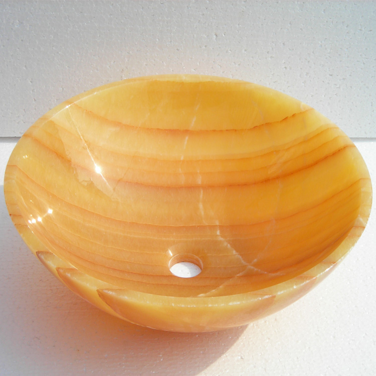 Buy Bathroom Counter Top Yellow Stone Hand Wash Basin from Xiamen Joy ...