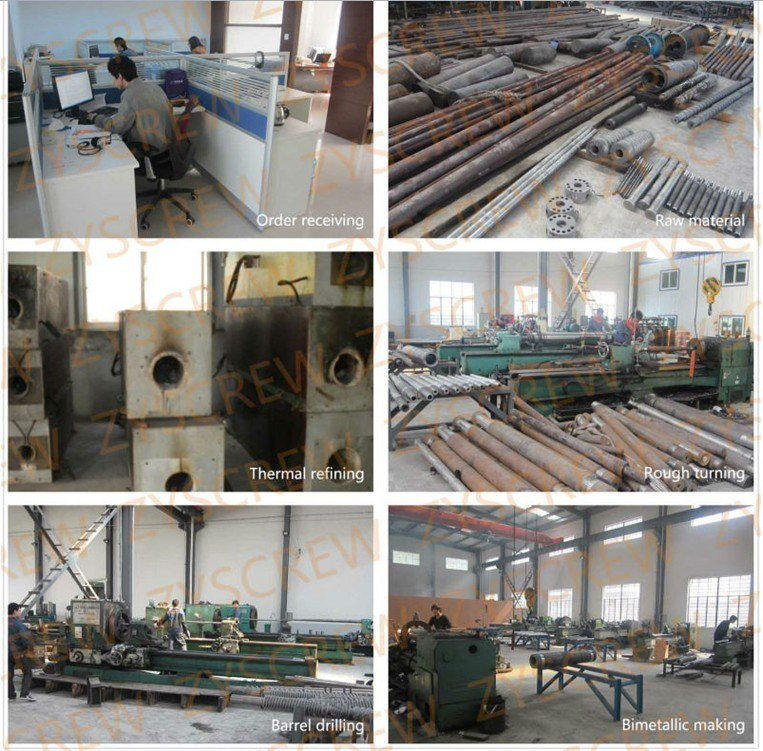 Buy Bimetallic Screw Barrel Centrifugal Casting Barrel Bimetal Screw ...