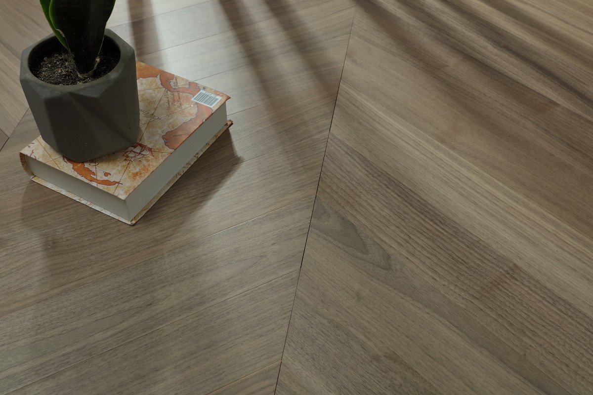 Buy Black Walnut Parquet Chevron Fish Bone Hardwood Engineered Wooden ...