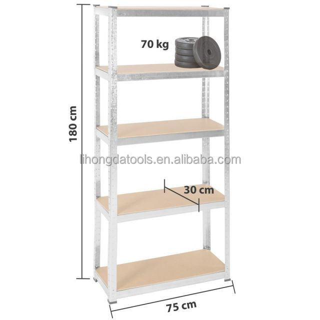Buy Blue 5-layer Boltless Rack Shelving Heavy Duty Galvanized Steel ...