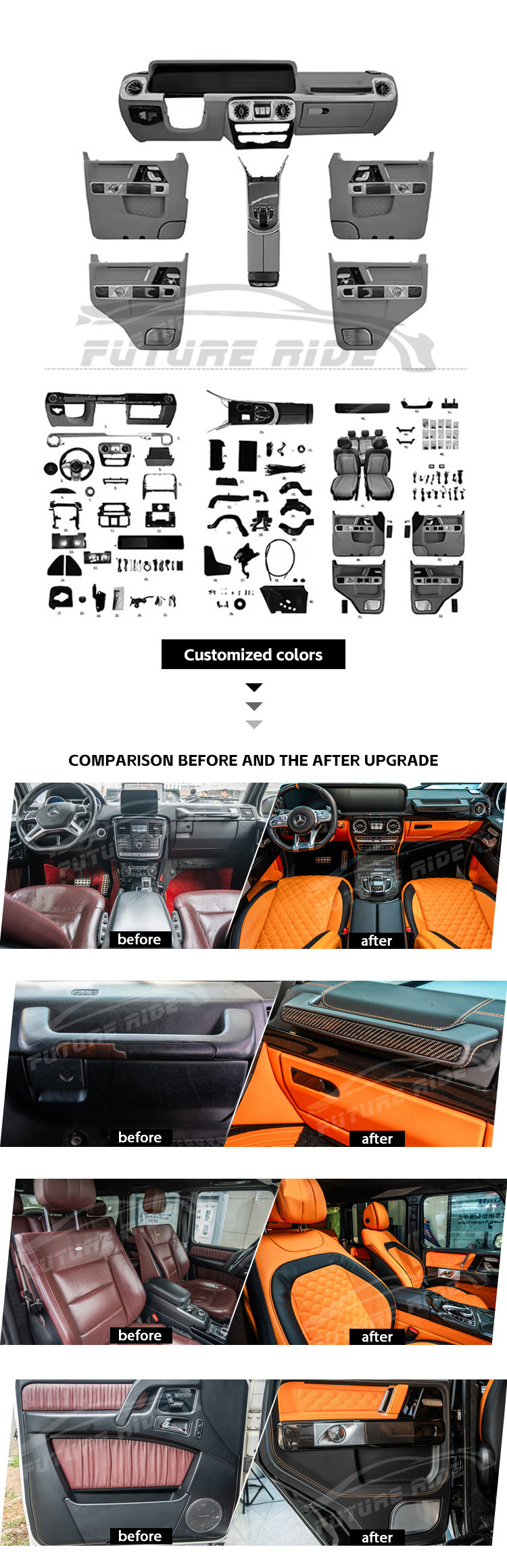 Buy Body-kit-for-mercedes-g-class-w463 Interior Body Kit For G Wagon ...