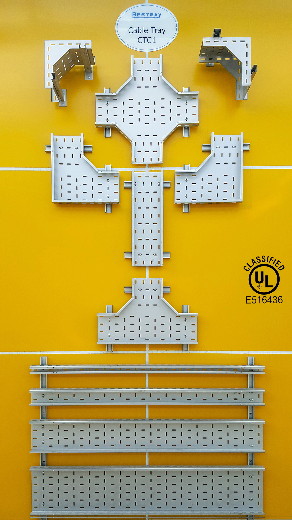 Buy Cable Tray Horizontal Cross Inox 304, Wire Mesh Cable Tray 54mm ...