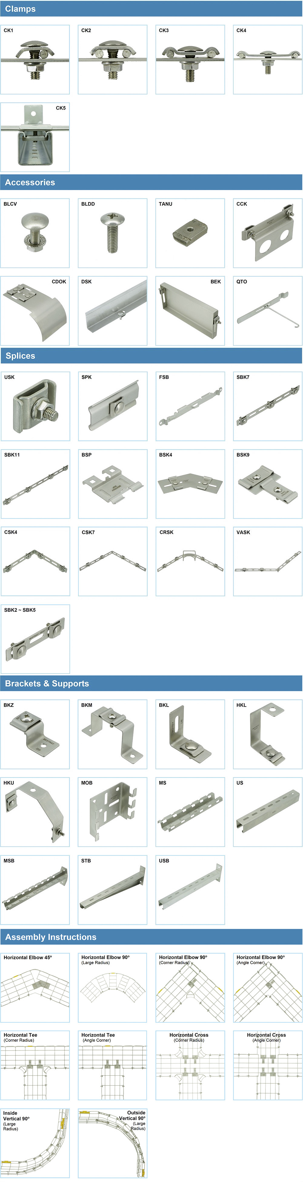 Buy Cable Tray Inside Vertical Elbow 90 Degree Inox 304, Wire Mesh ...