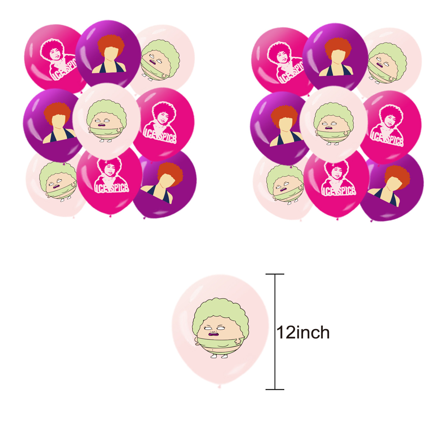 Buy Cartoon Star Ice Spice Theme Birthday Party Decorative Disposable ...