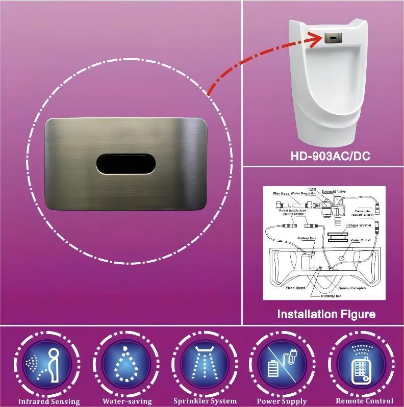 Buy Ceramic Toilet Urinal Sensor Flush Valve For Urinal Solenoid Valve ...