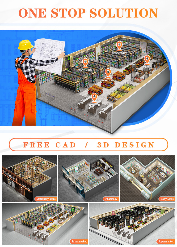 Buy Chinese Supermarket Wooden Display Gondola Stand Custom Steel ...